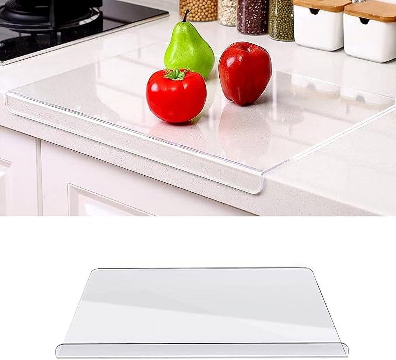 Transparent Acrylic Cutting Board with Kitchen Counter Lip - 18"x 14 ...