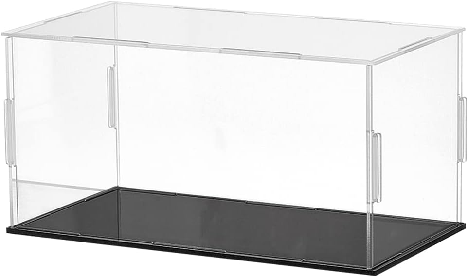 Transparent Acrylic Display Boxes with Black Base for Models Building ...