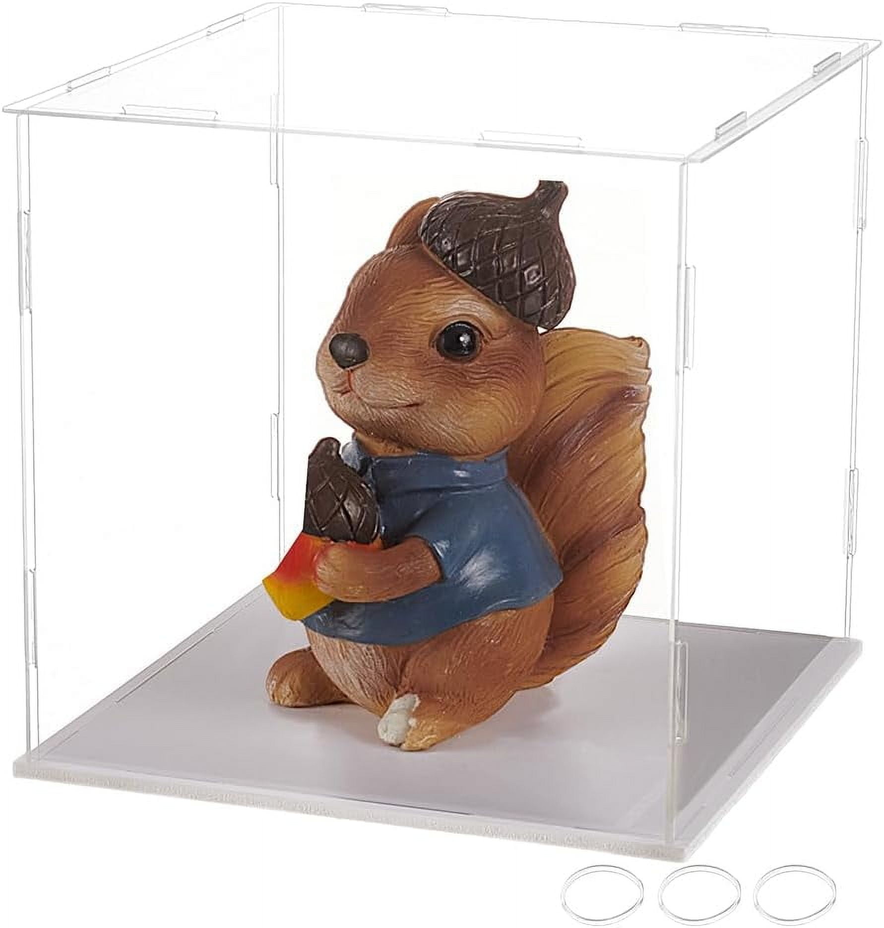 Transparent Acrylic Display Boxes Dust-Proof Cases with Base for Models ...