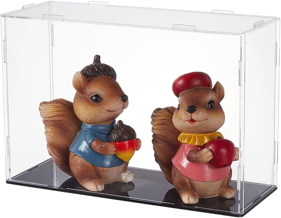 Transparent Acrylic Display Boxes with Black Base for Models Building ...