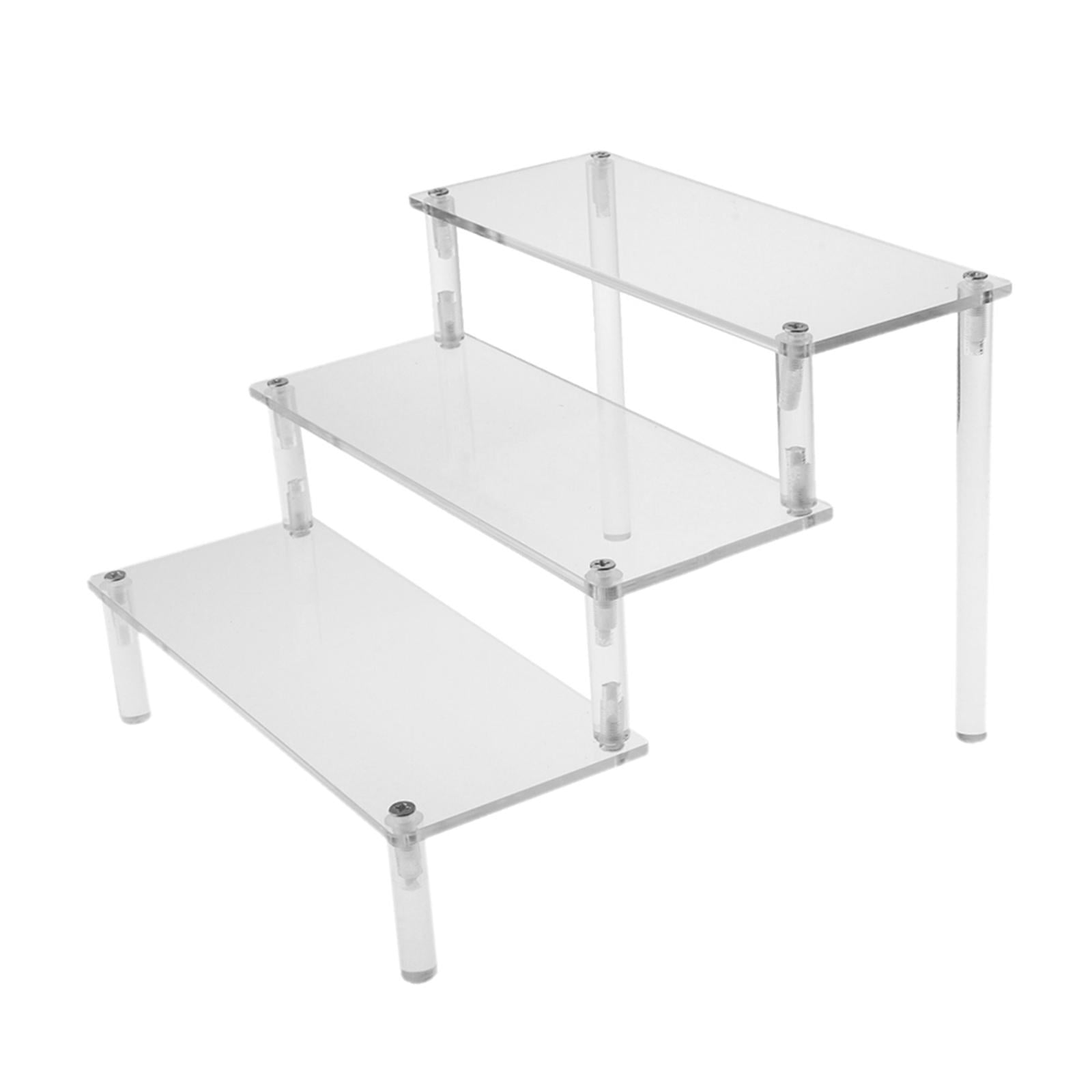 Transparent Acrylic Display Riser Shelf Perfume Makeup Storage ...