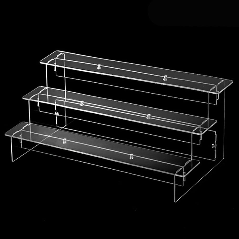 Transparent Acrylic Display Stand 2-5 Tier Ladder Shelf for Perfumes ...