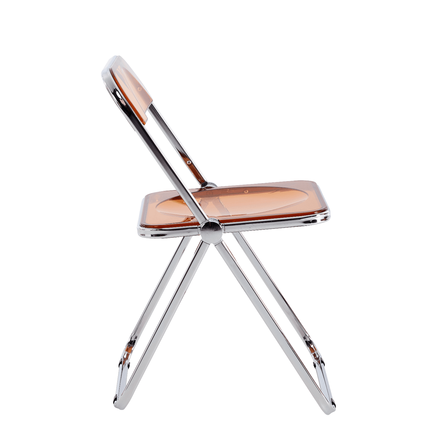 Transparent Acrylic Folding Chair with Steel Chrome Frame, Acrylic ...