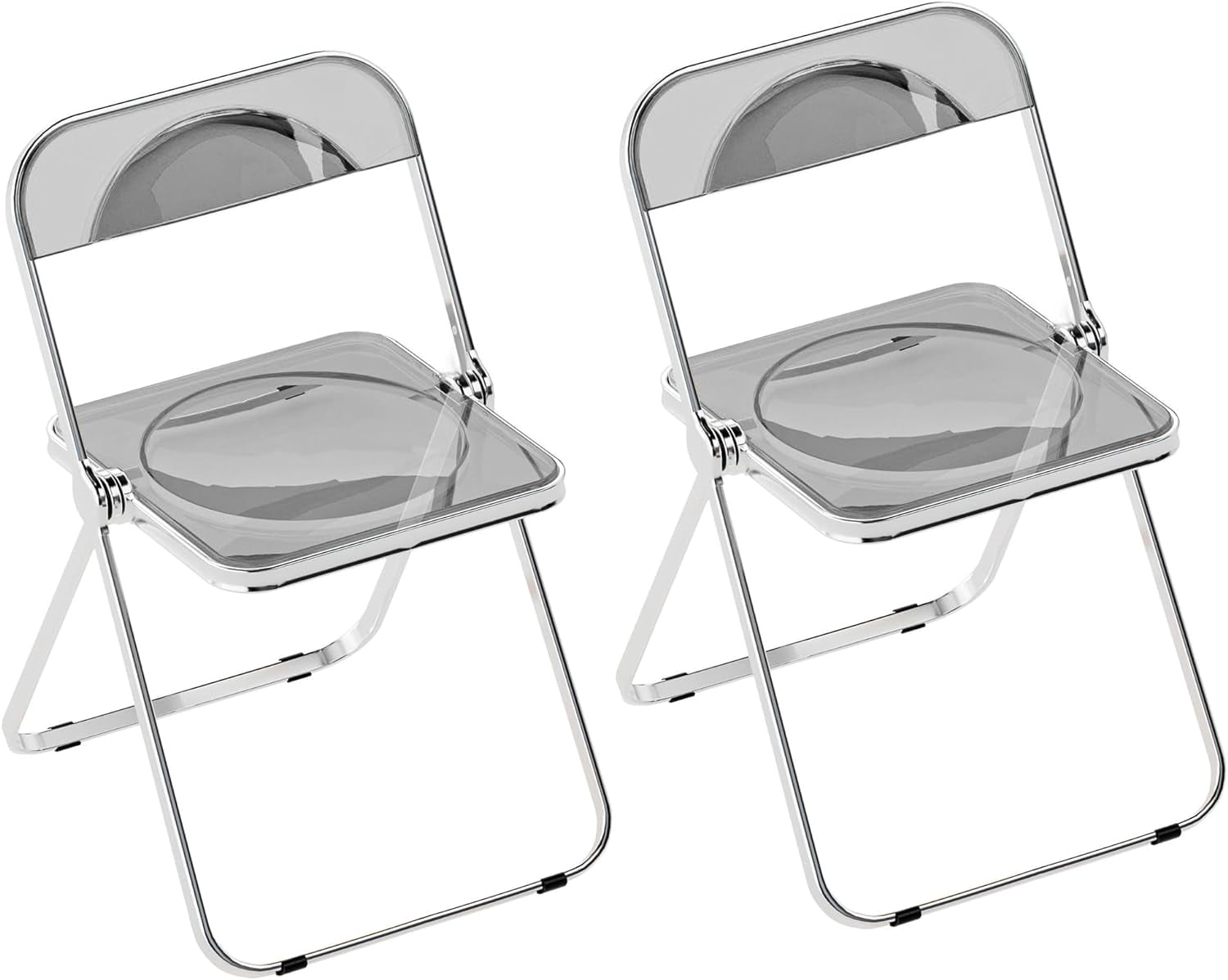 Transparent Acrylic Folding Chairs,2 Piece Clear Modern Acrylic Chairs ...
