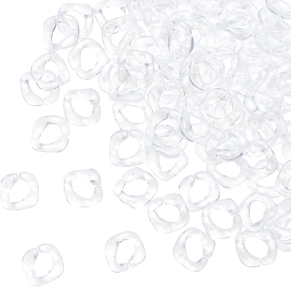Transparent Acrylic Linking Rings Quick Link Connectors with Glitter ...