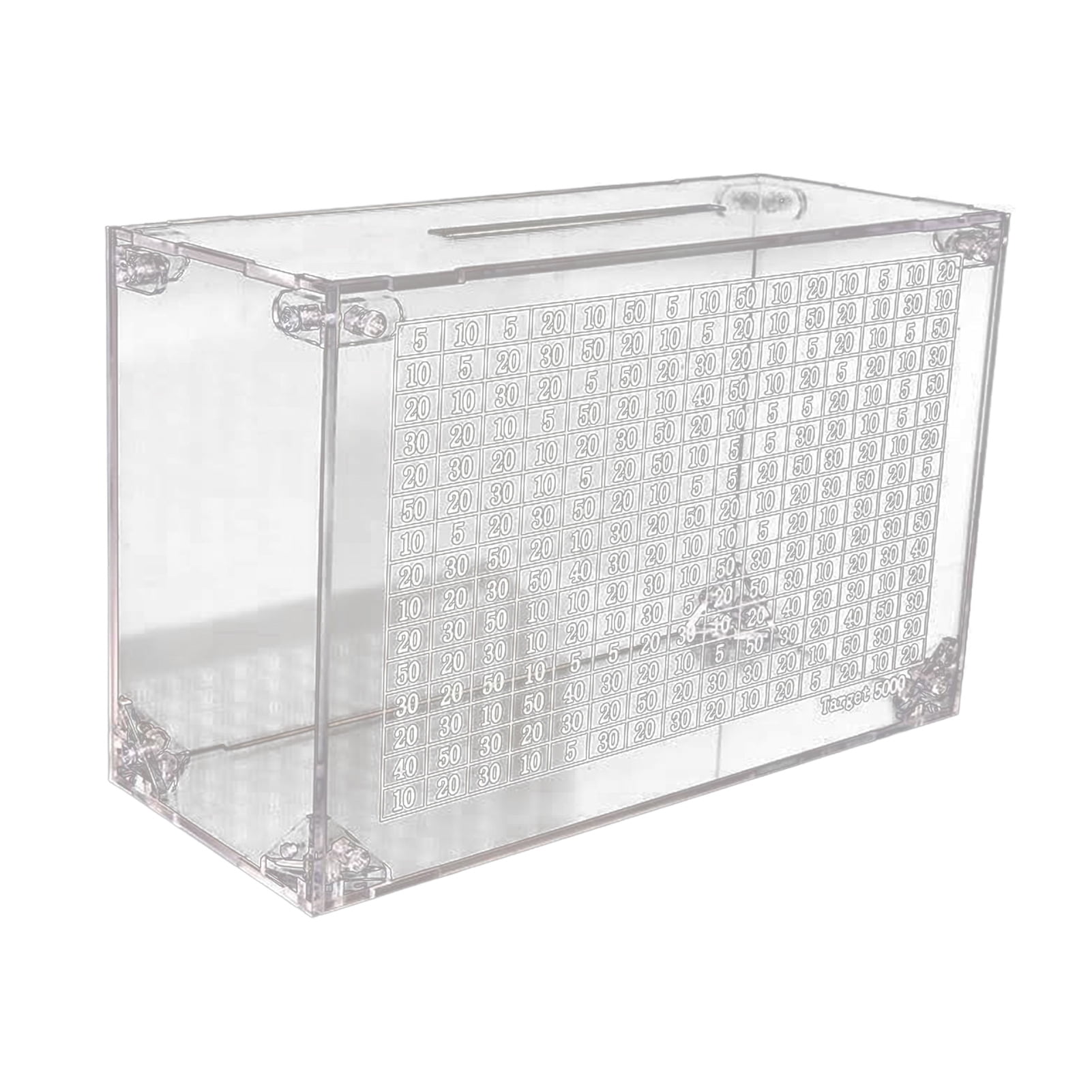 Transparent Acrylic Money Box with Counter 5000USD Saving Goal Kids ...