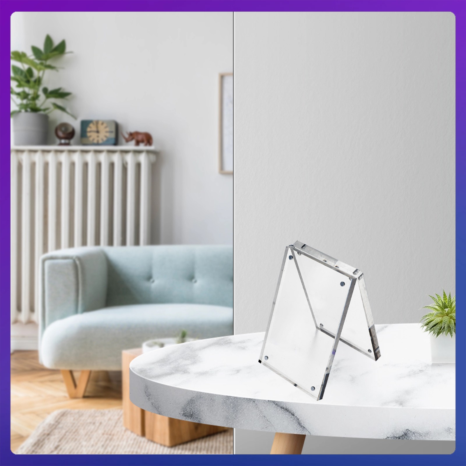 Transparent Acrylic Photo Frame for Magnetic Display Stand 10+10mm ...