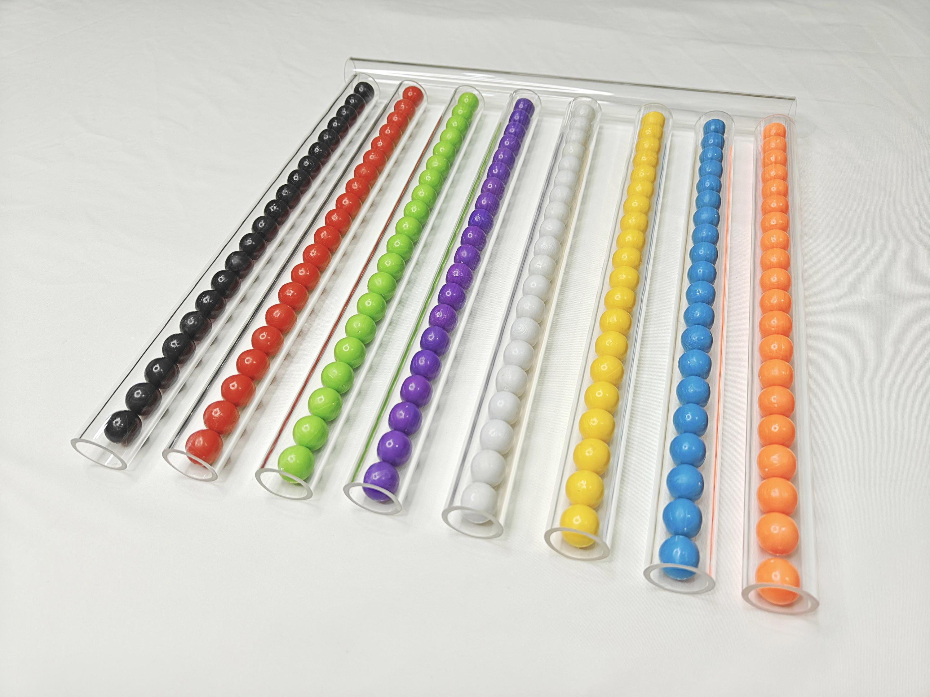Transparent Acrylic Pipe & colorful marbles, Marble run track Game ...