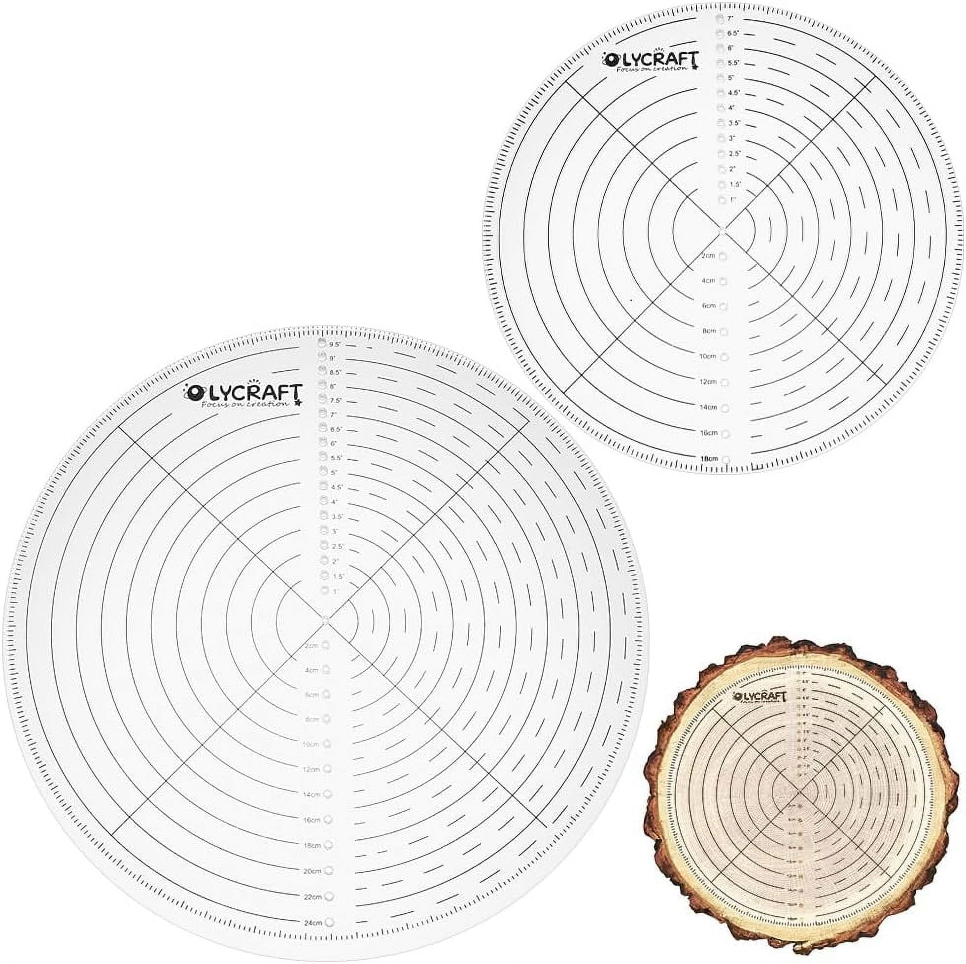 Transparent Acrylic Round Center Finder Compass Drawing Circle ...