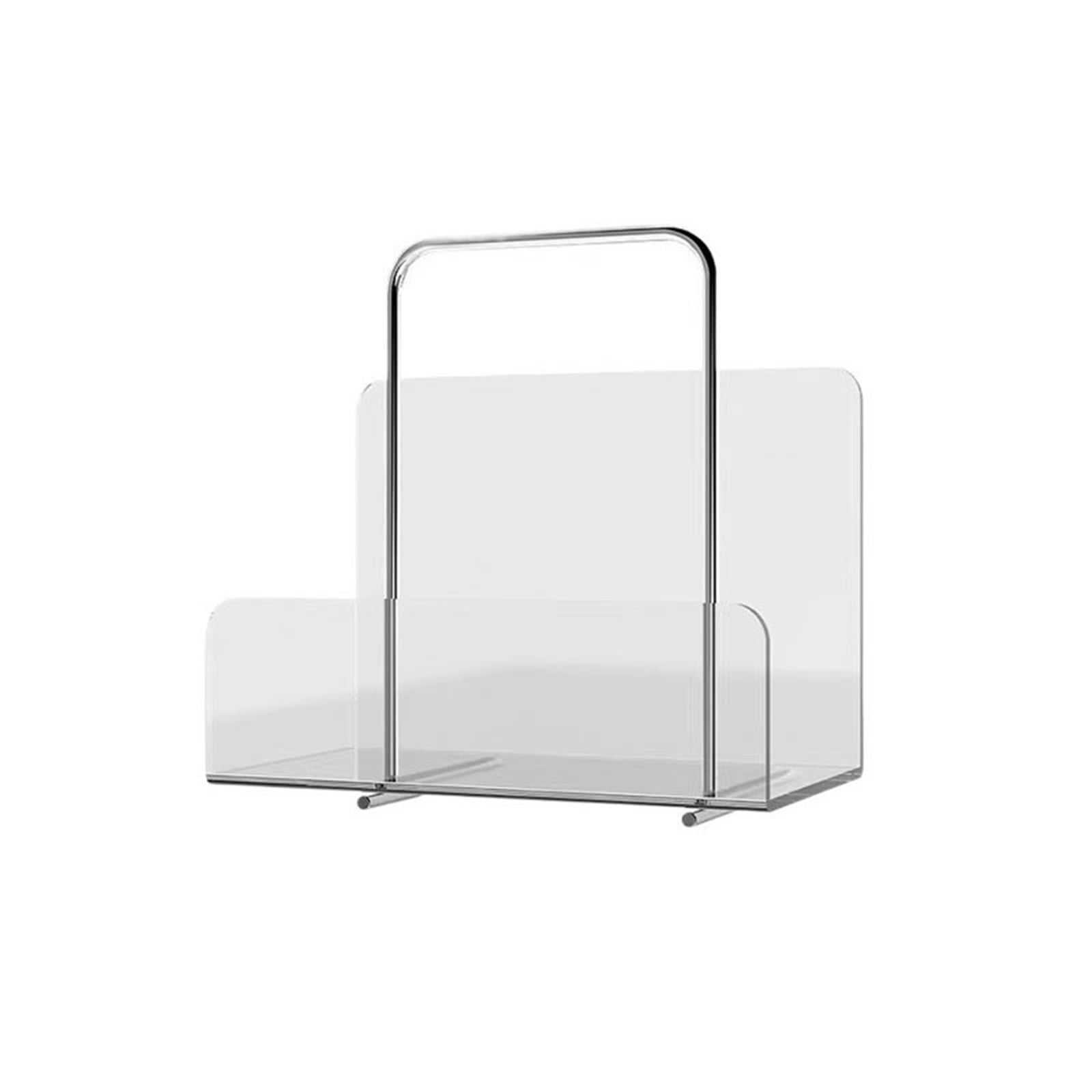 Transparent Acrylic Small Bookshelf Desktop Magazine Rack with ...