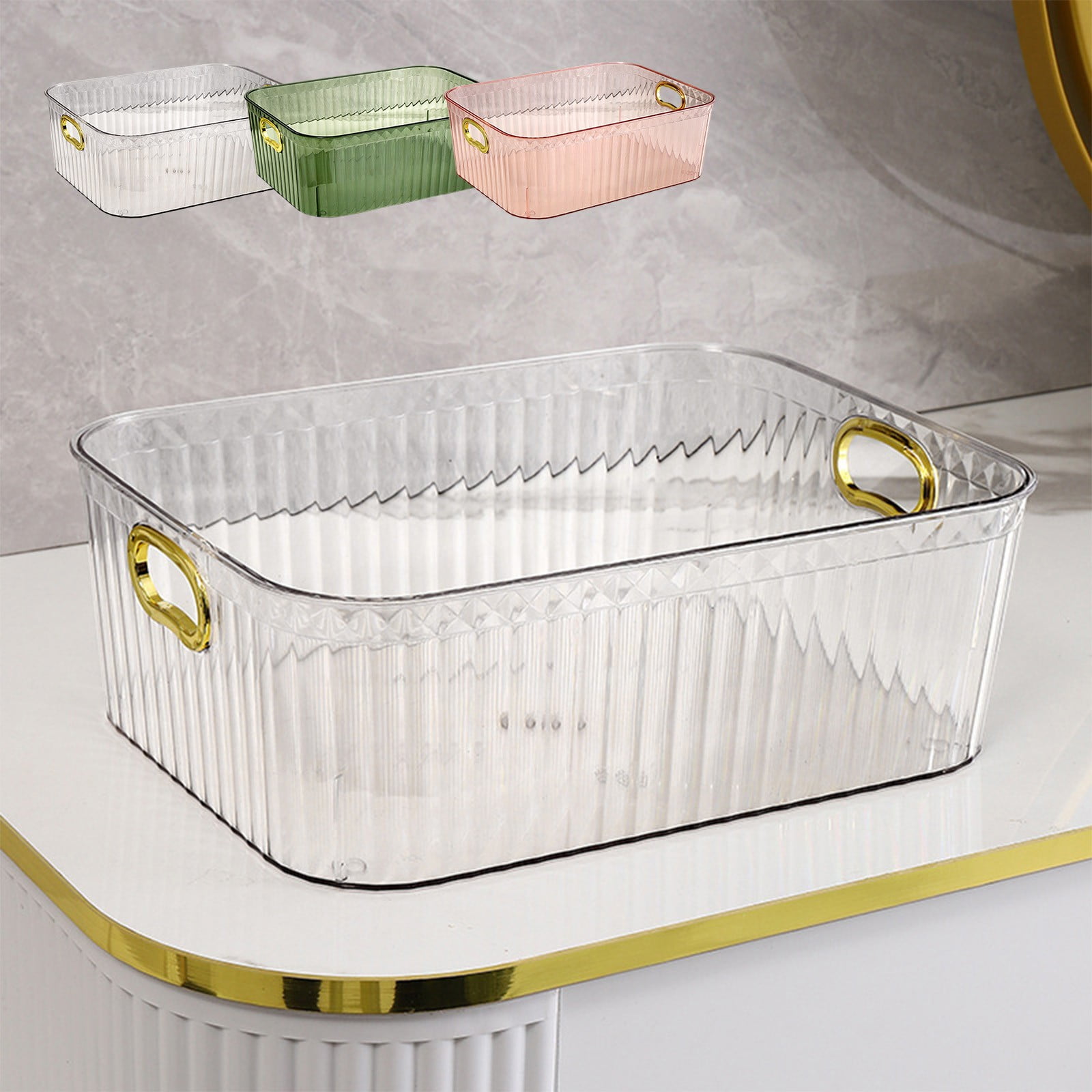 Transparent Acrylic Storage Basket | Multi-Purpose Plastic Organizer ...