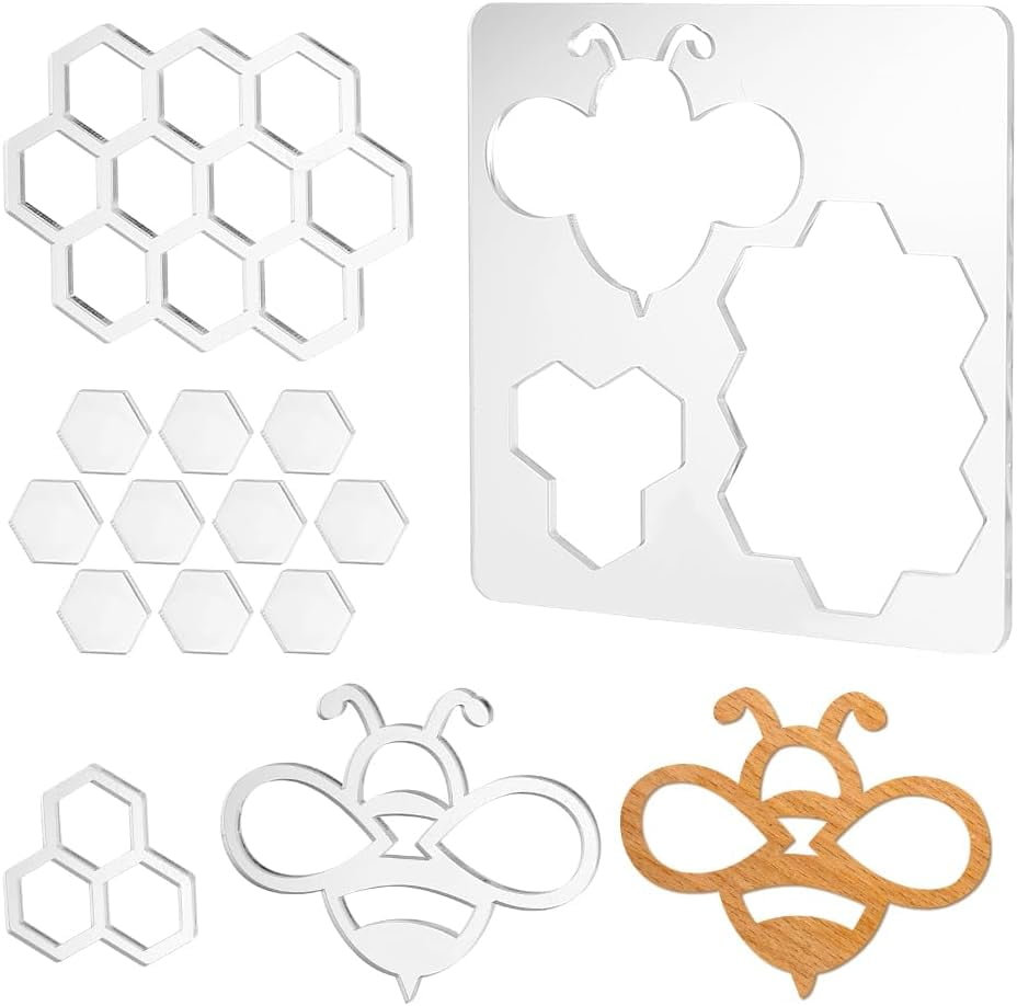 Transparent Acrylic Templates Clear Bees 200x200x5mm - Walmart.com