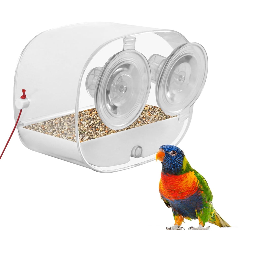 Transparent Acrylic Window Bird Feeder, Bird Feeders for Outdoors ...