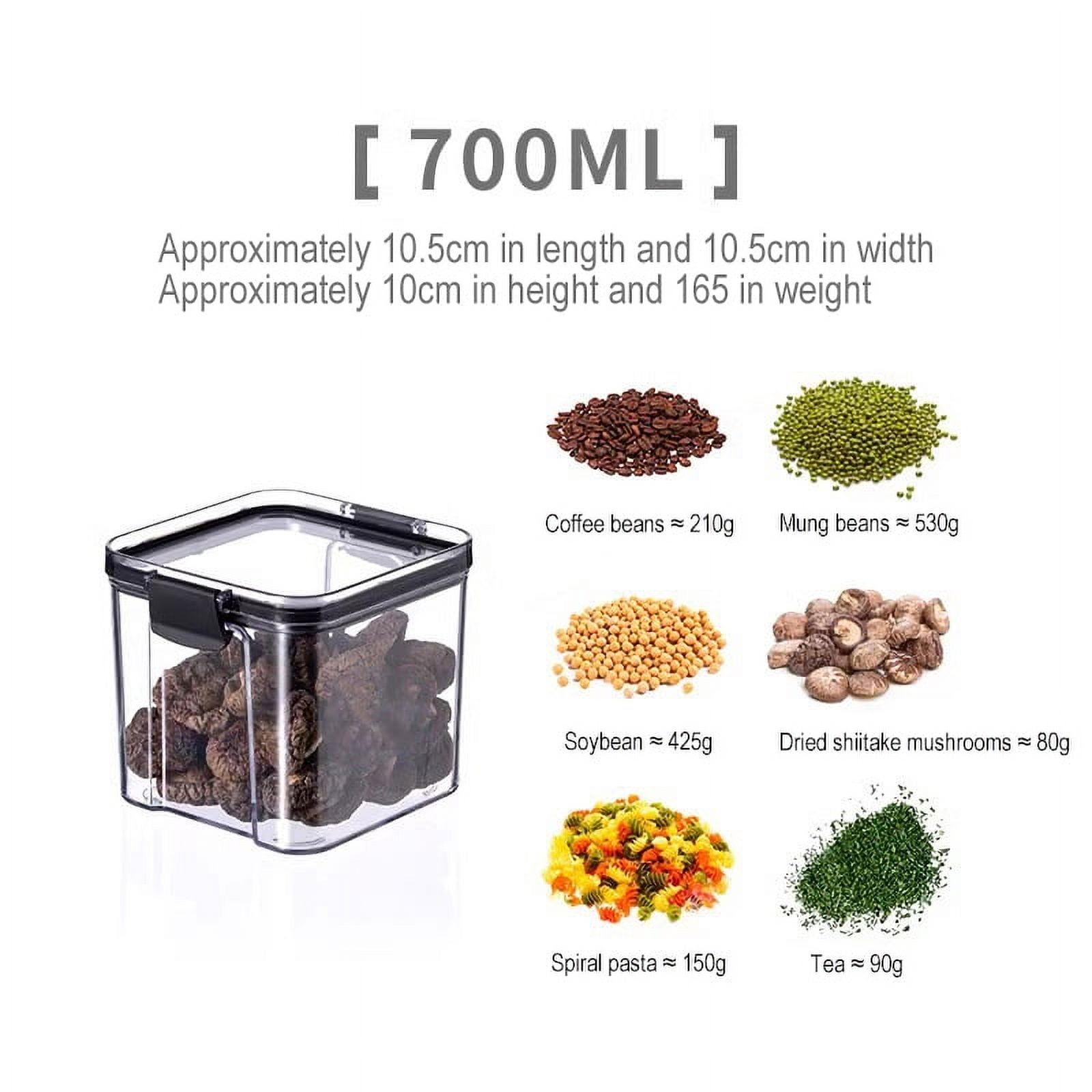 Transparent Airtight Food Storage Containers with Lids, Pantry ...