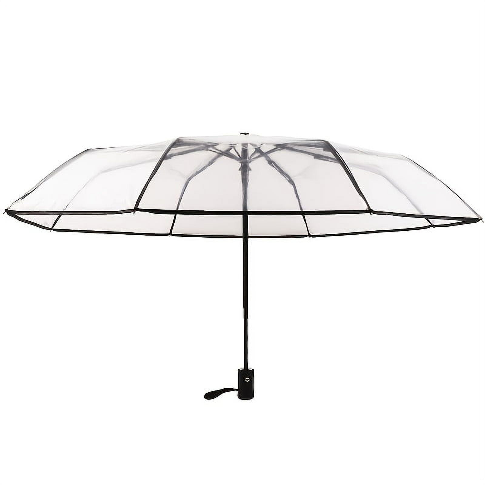 Transparent Automatic Rain Umbrella Windproof Automatic Folding Parasol ...