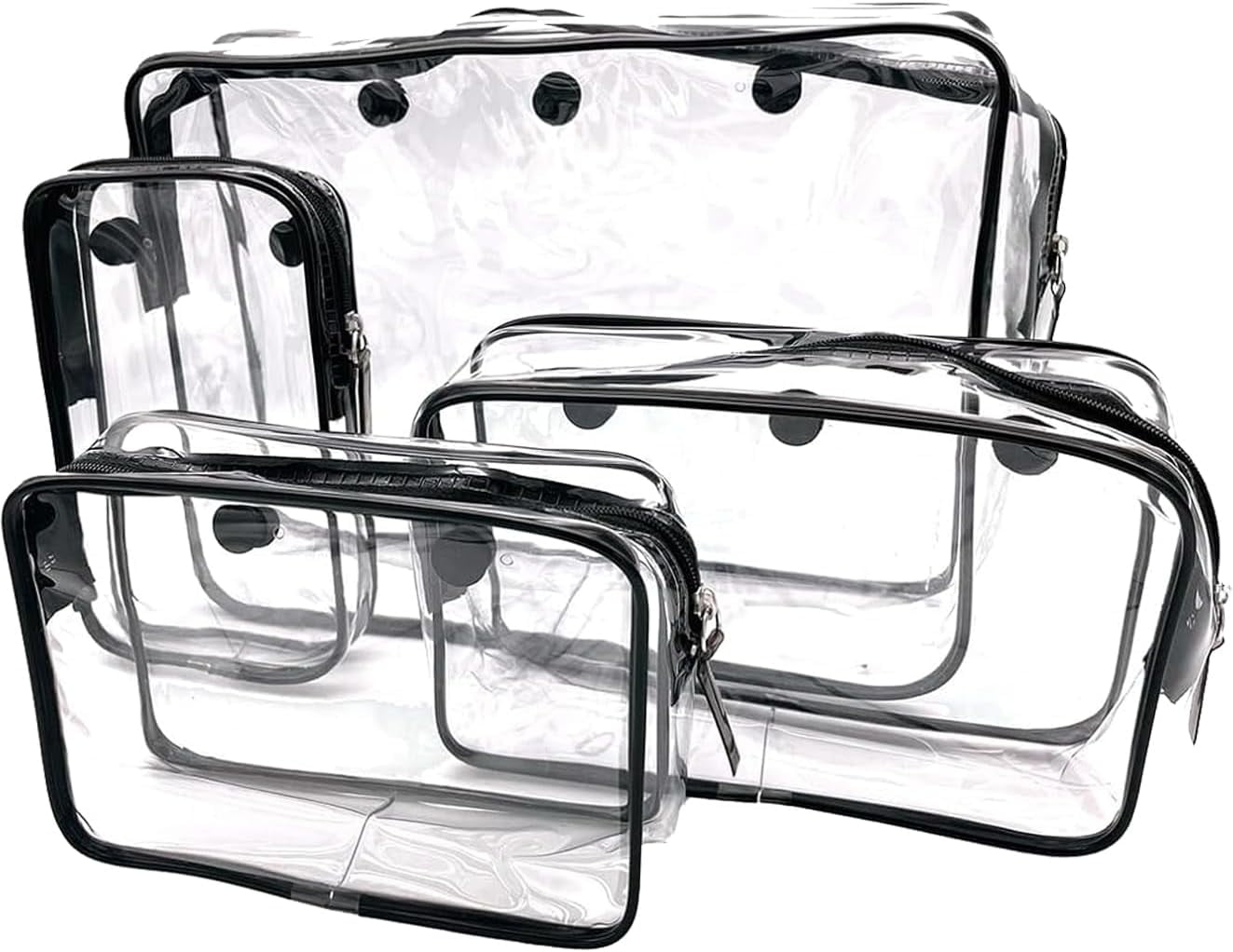 Transparent Bag Set Of Four, Pvc Wash Bag, Makeup Bag, Suitable For Eva ...