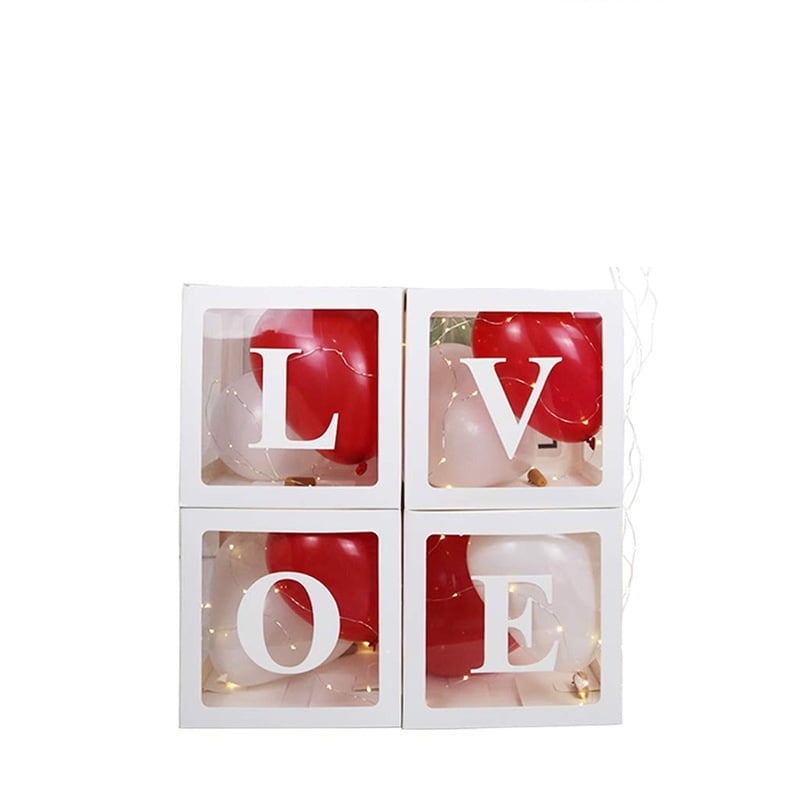 Transparent Balloon Boxes for Custom Name,Clear Baby Boxes Love Balloon ...