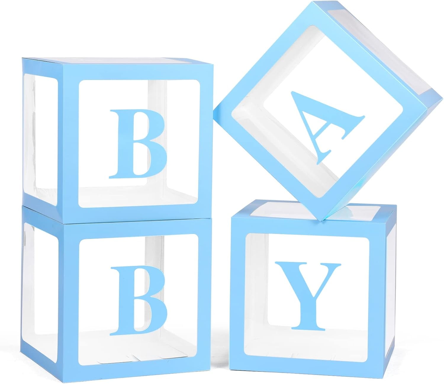 Transparent Balloon Boxes with Letters for Gender Reveal Birthday ...