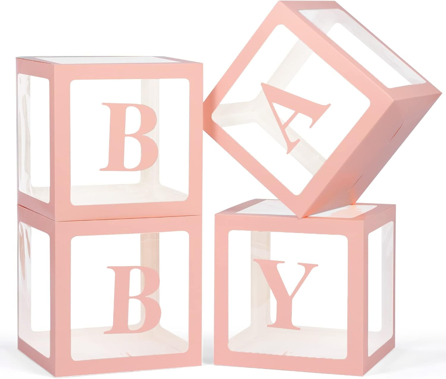 Transparent Balloon Boxes with Letters for Gender Reveal Birthday ...