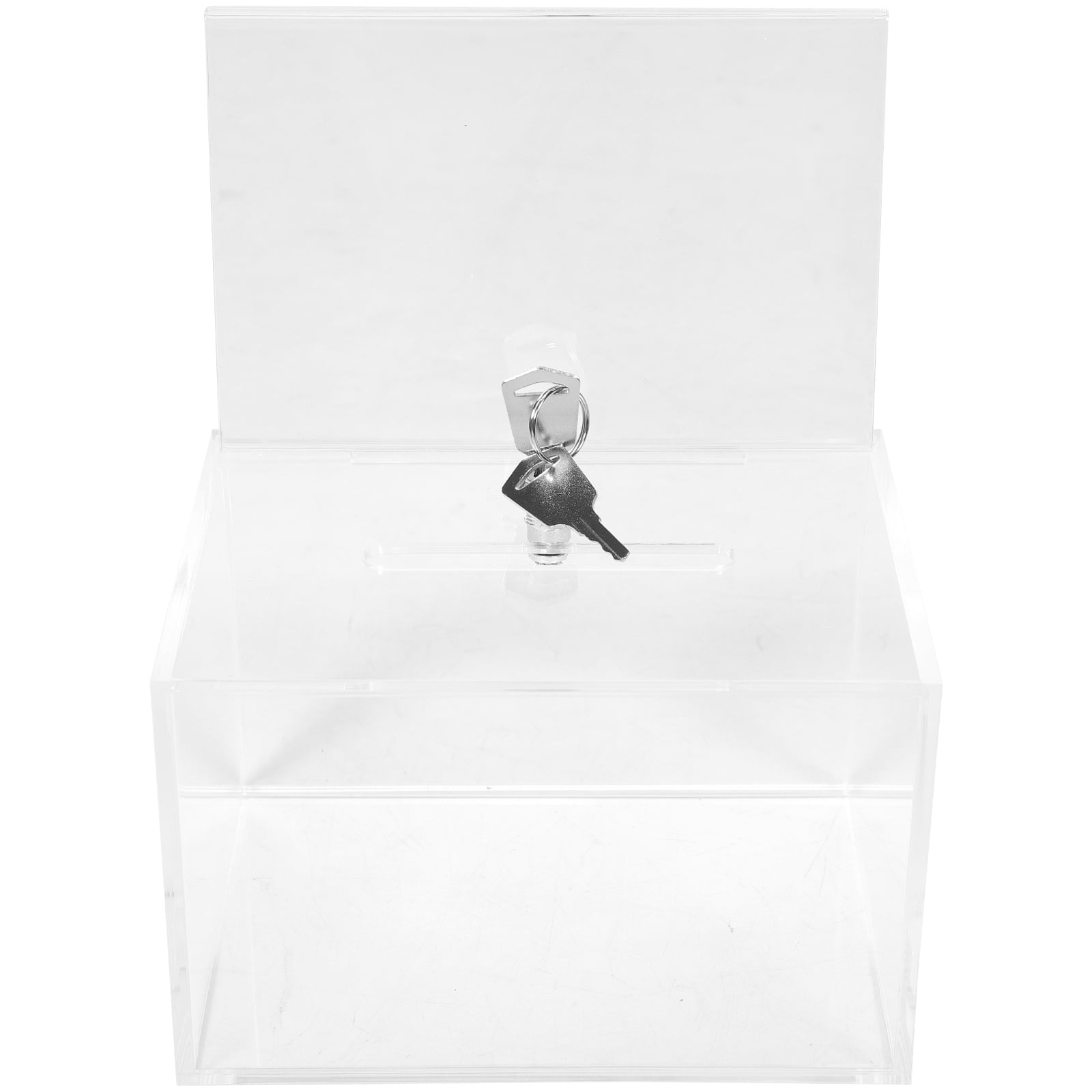 Wall Mailbox Acrylic Suggestion with Key Transparent Ballot Mount Lock ...