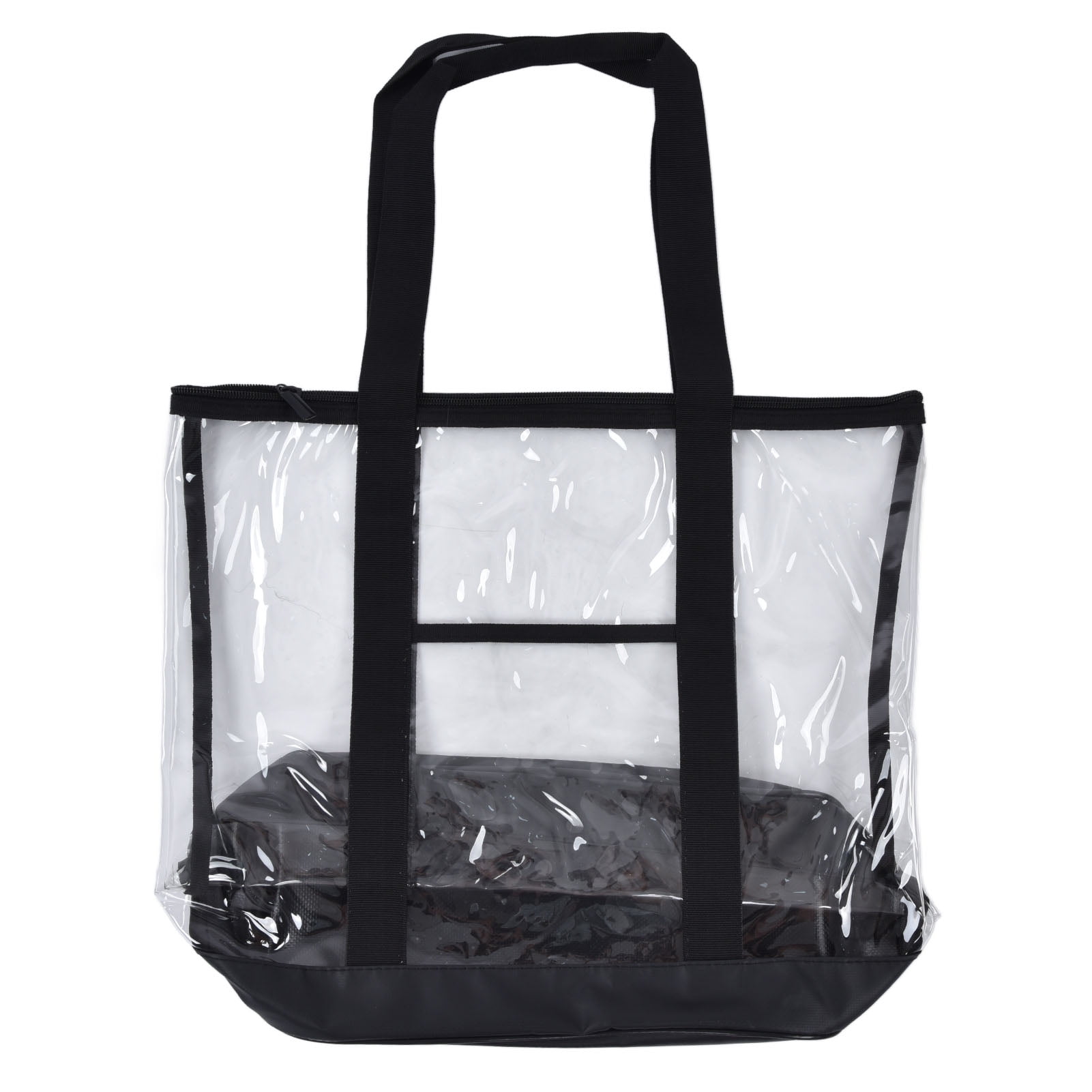 Transparent Beach Bag Waterproof PVC Clear Tote Bag with Zipper Closure ...