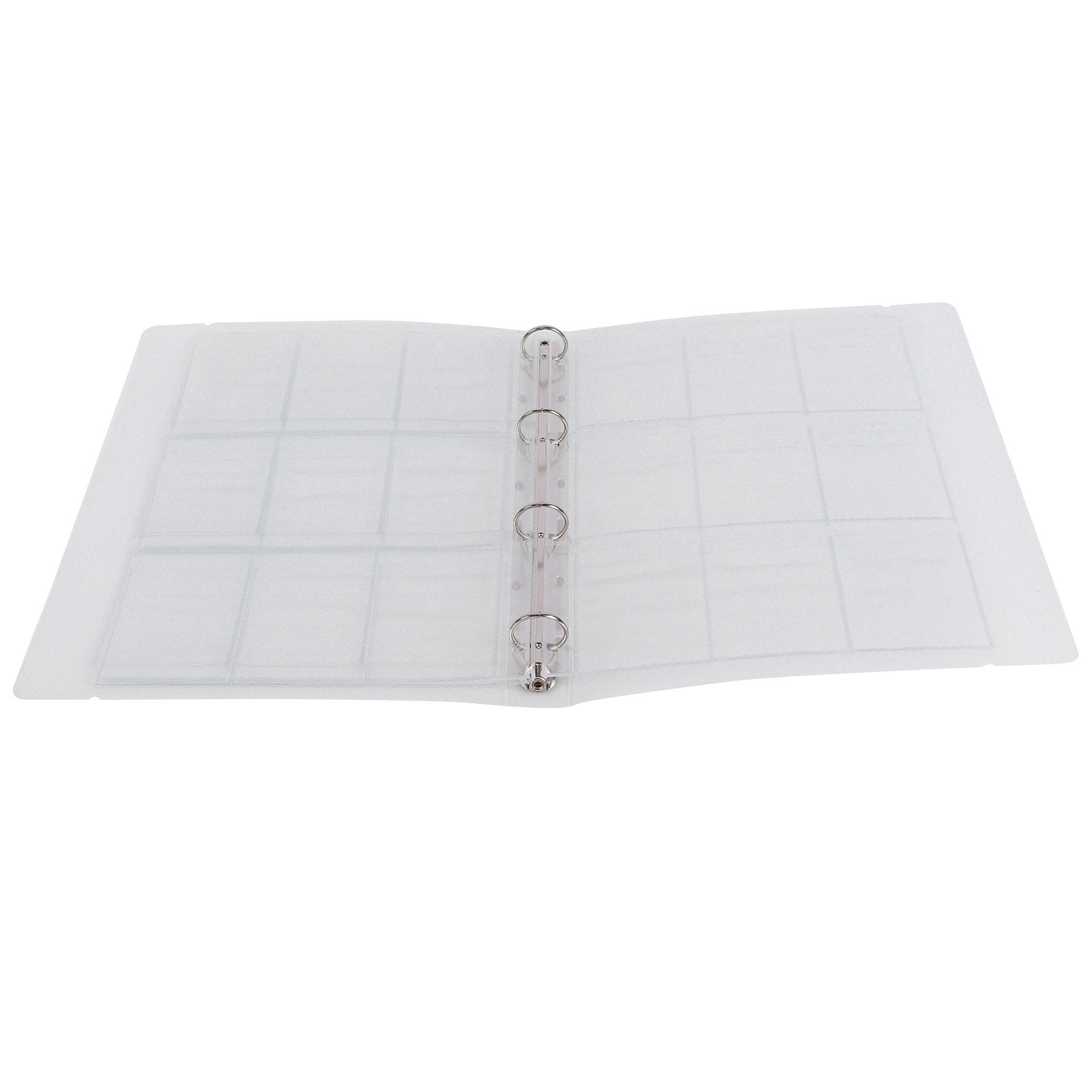 Transparent Binder Photo Organizer Badge Storage Book Perforated Ring ...