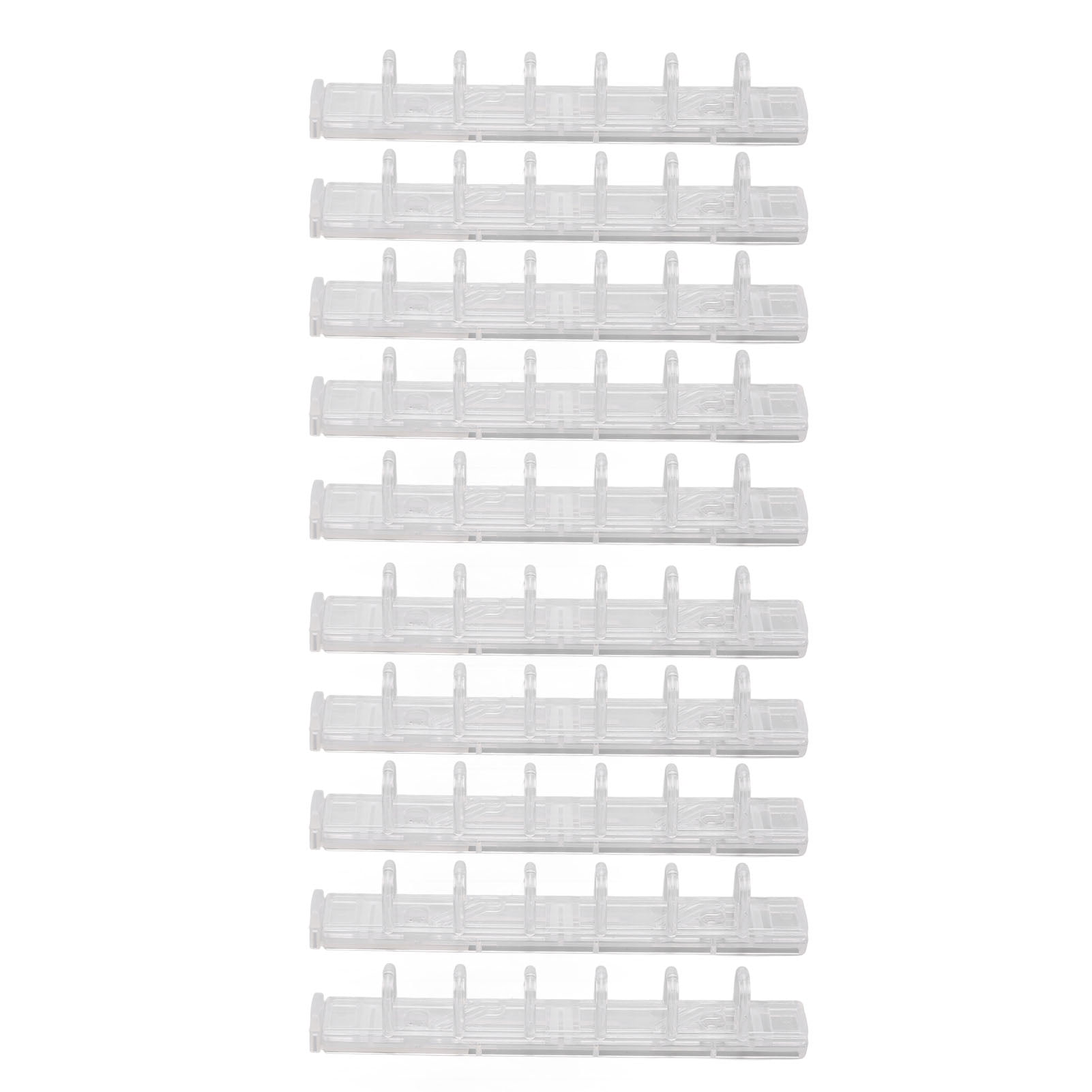 Transparent Binder Rings, 6-Hole ABS Combs, 10-Pack for Teacher Student ...