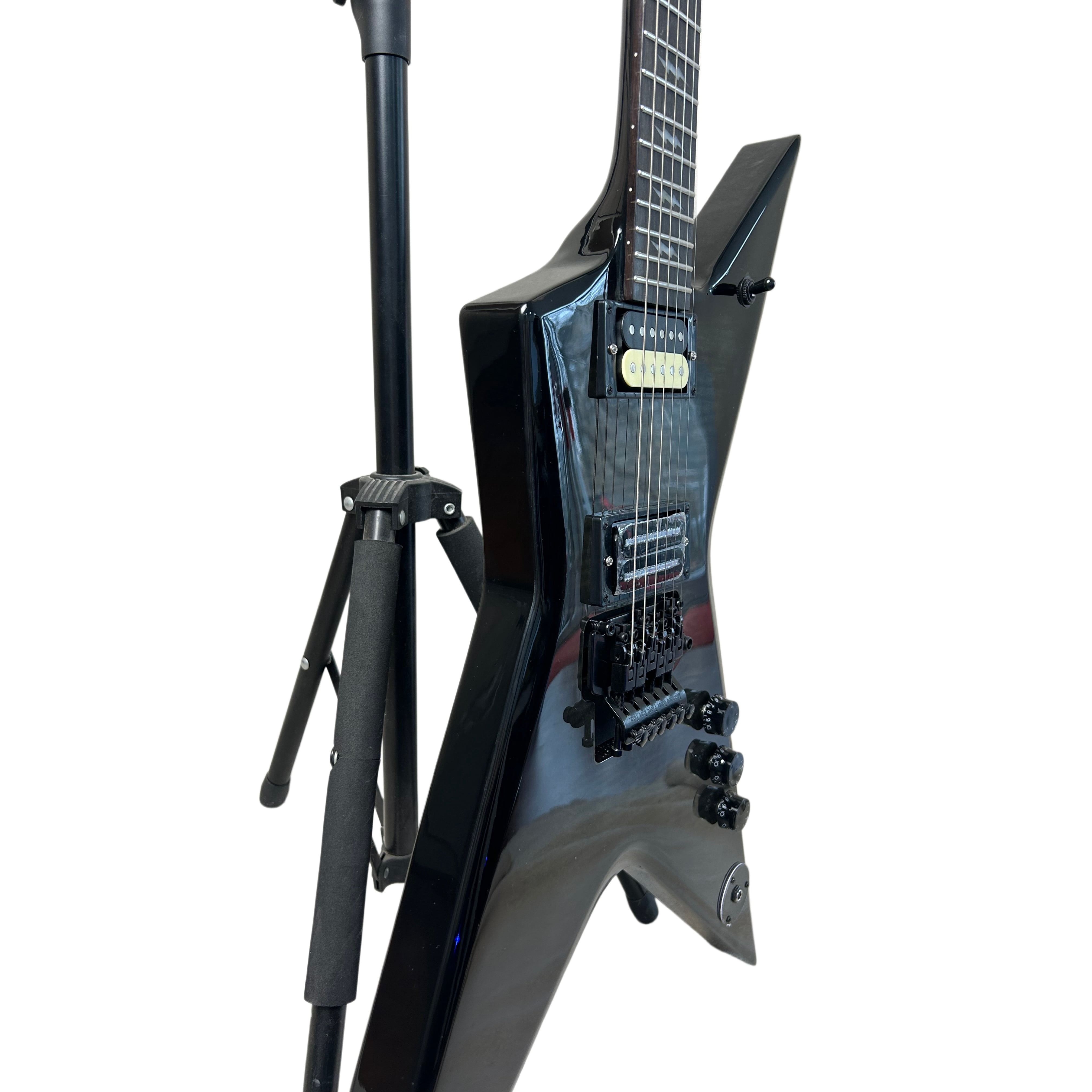Transparent Black Burst Star Shape Heavy Metal Electric Guitar ...