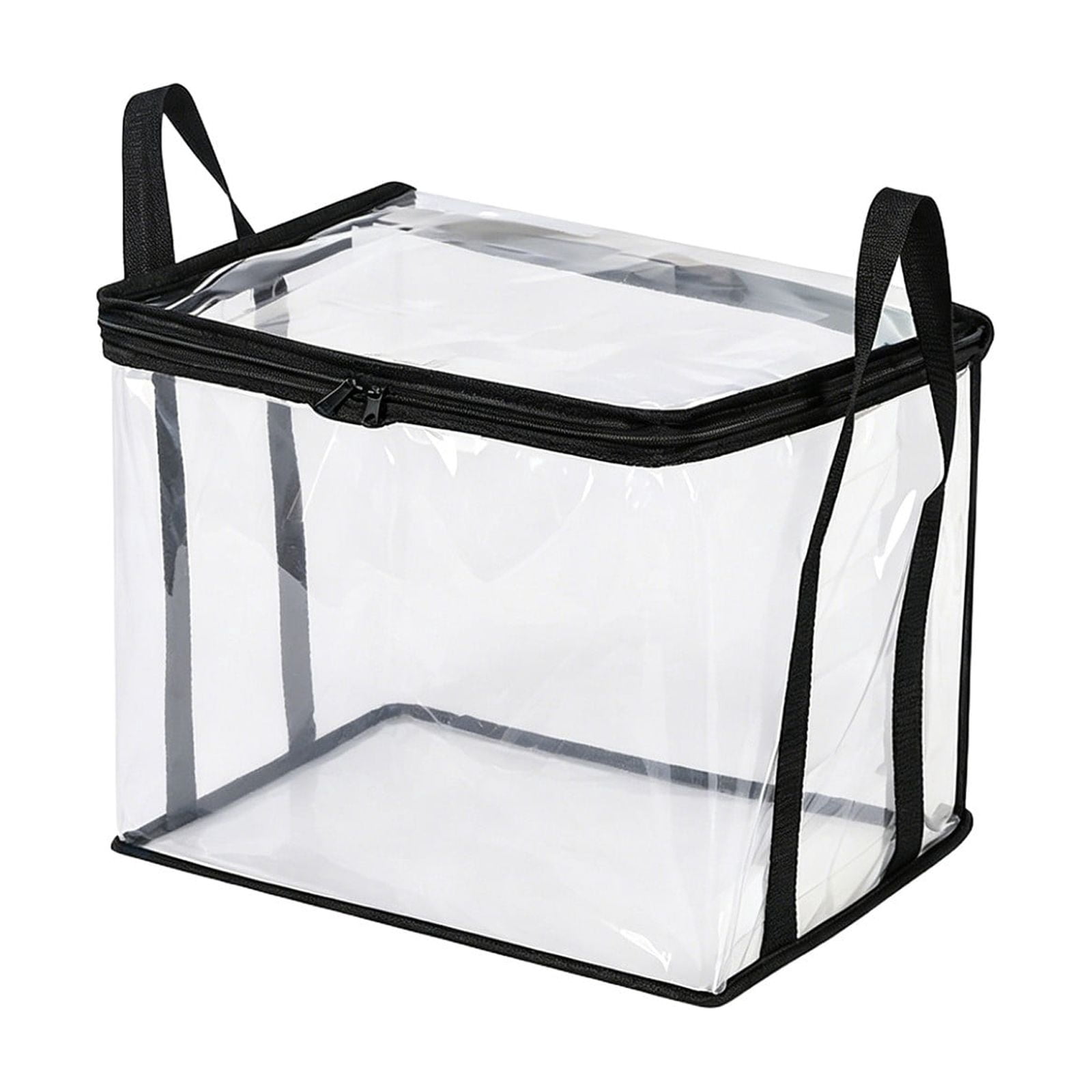 Transparent Book Storage Container, 15-Inch Heavy Duty Fabric Textbook ...