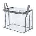 Transparent Book Storage Container, 15-Inch Heavy Duty Fabric Textbook ...
