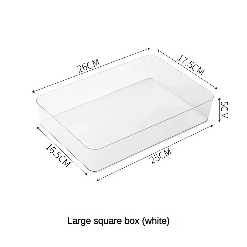 Transparent Box Storage Organizer Desk Plastic Storage Box Container ...