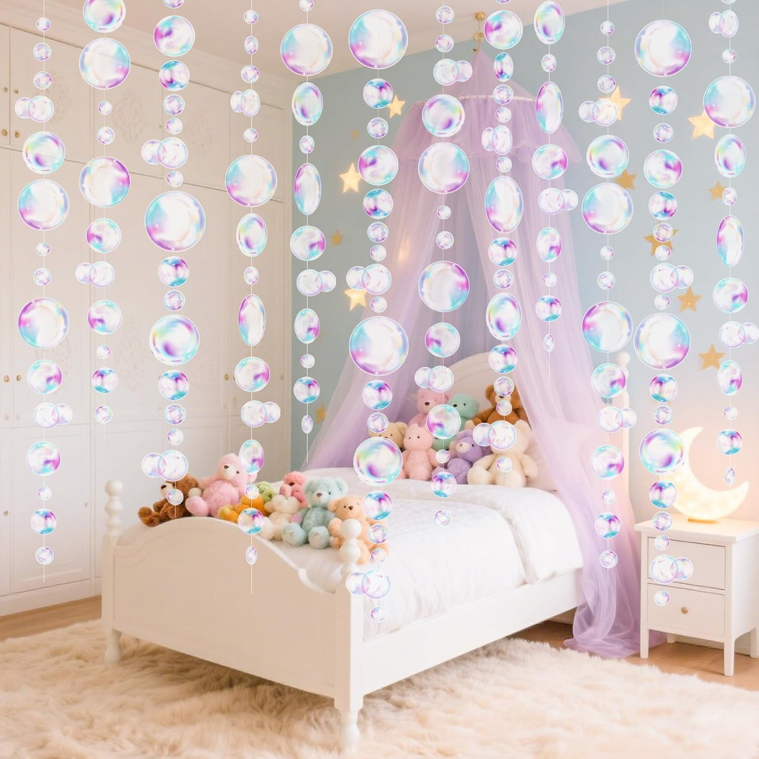 Transparent Bubble Garlands - Colored Bubble Decorations, Mermaid ...