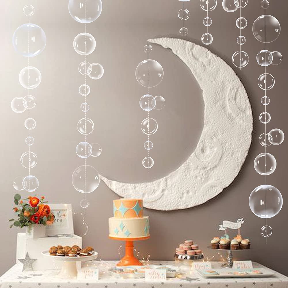 Transparent Bubble Garlands Mermaid Party Decoration Colored Blue Flat ...