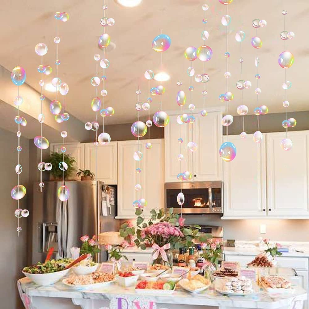 Transparent Bubble Garlands Mermaid Party Decoration Colored Flat ...