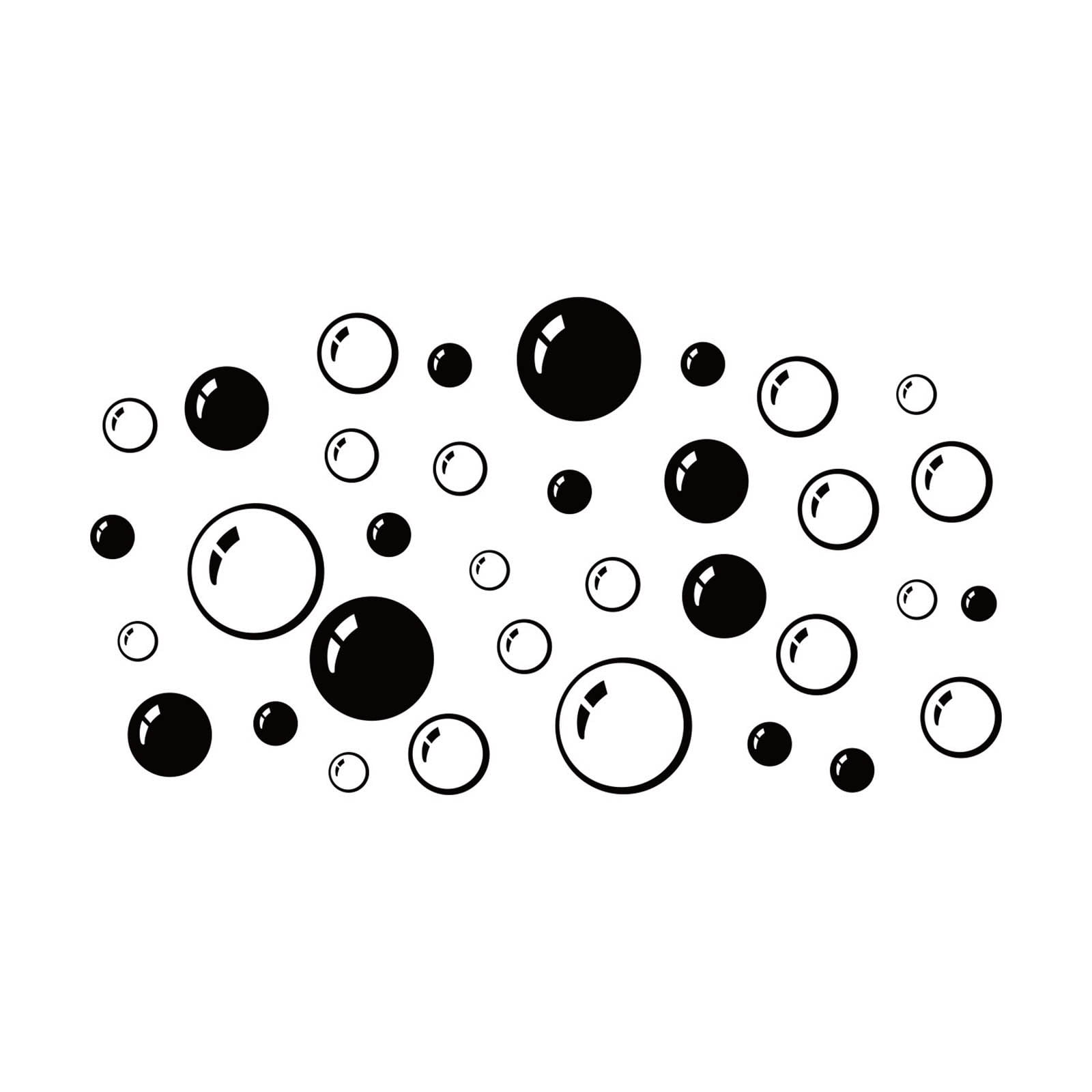 Transparent Bubble Wall Decal Sticker, Birthday Party Decoration Colour ...