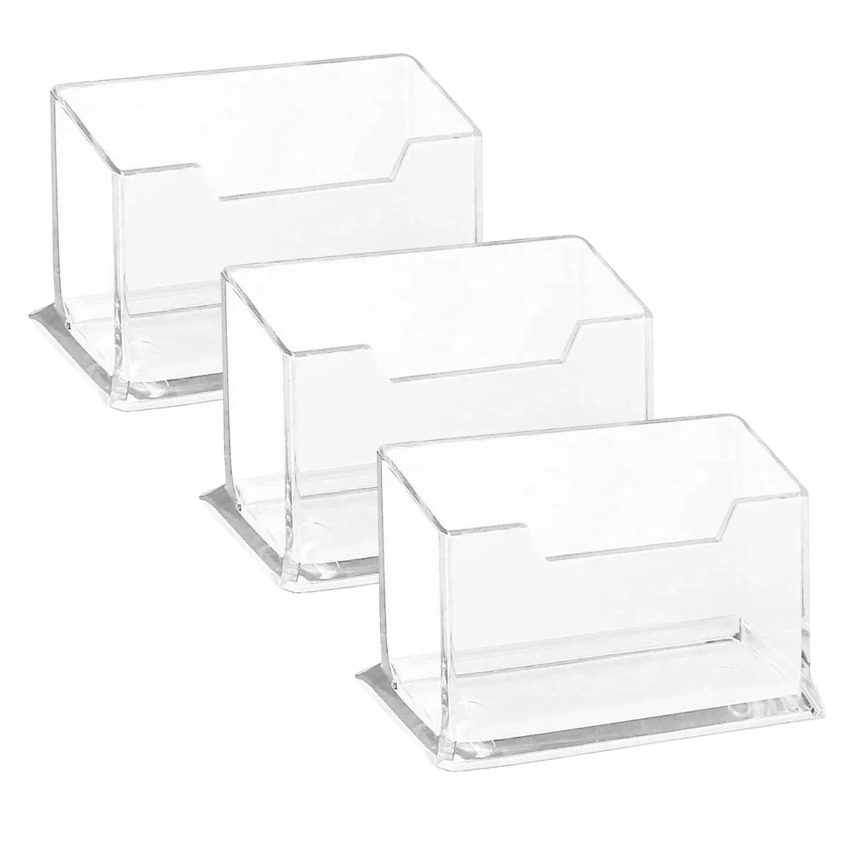Transparent Business Card Holder Acrylic Display Stand - 3 Pieces Set ...