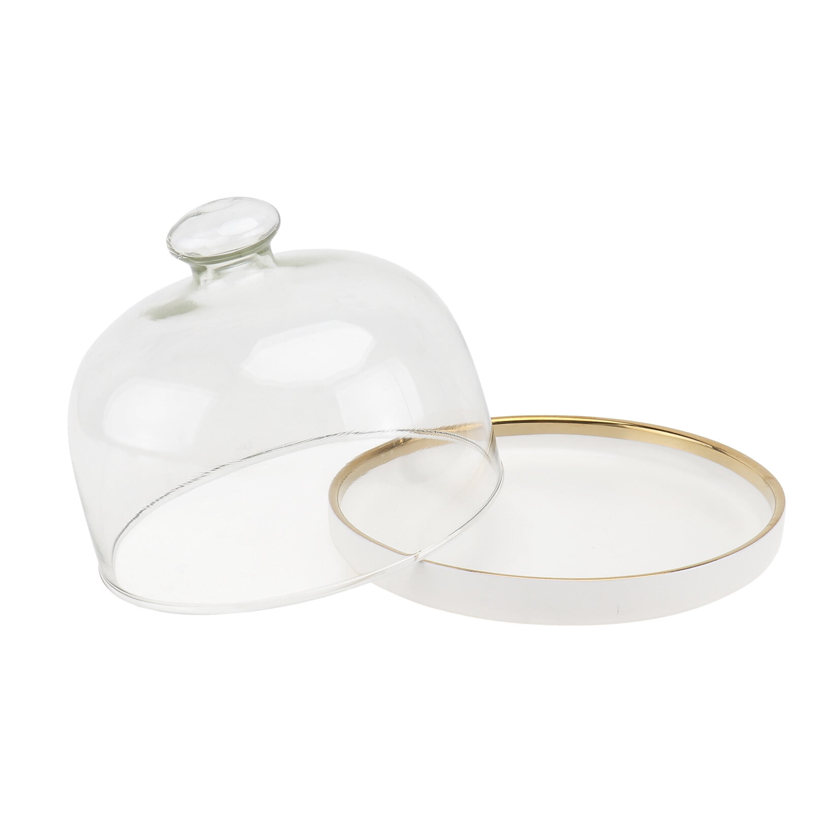 Transparent Cake Base Charcuterie Glass Cover with Tray Food - Walmart.com