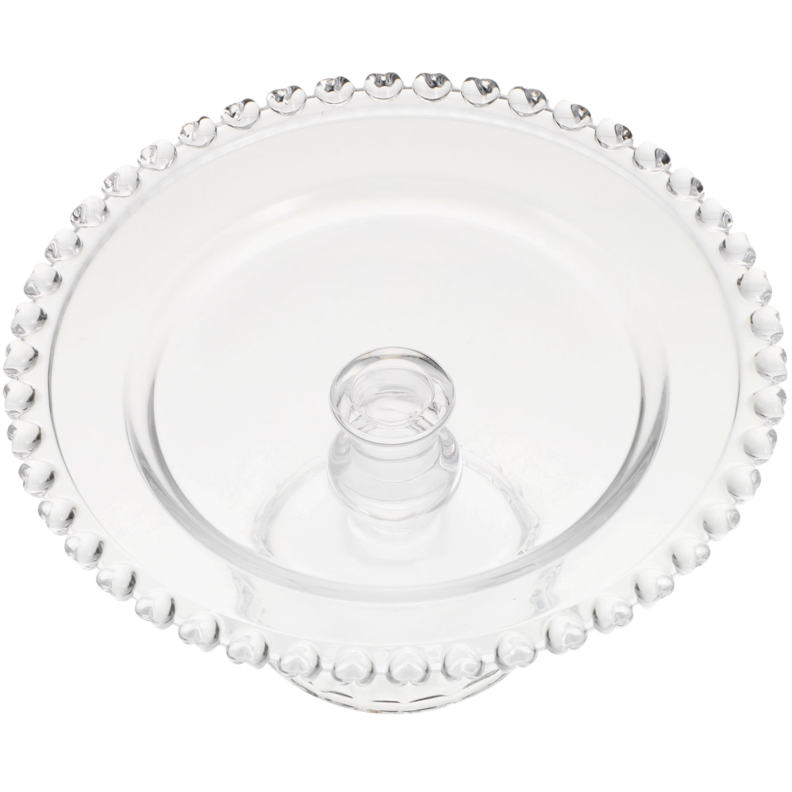 Transparent Cake Stand Cupcake Holder Bakery Cake Display Tray Beaded ...