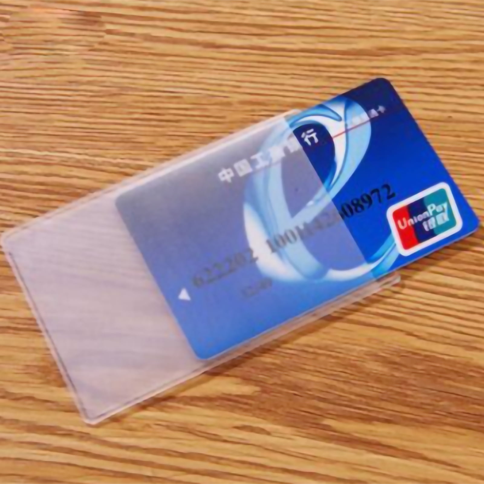 Transparent Card Holder PVC Vertical Clear Cards Protector Sleeve for ...