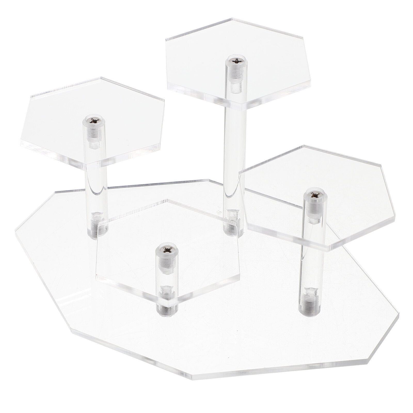 Transparent Clear Figurine Display Rack Acrylic 4-step Models Toys Rack ...