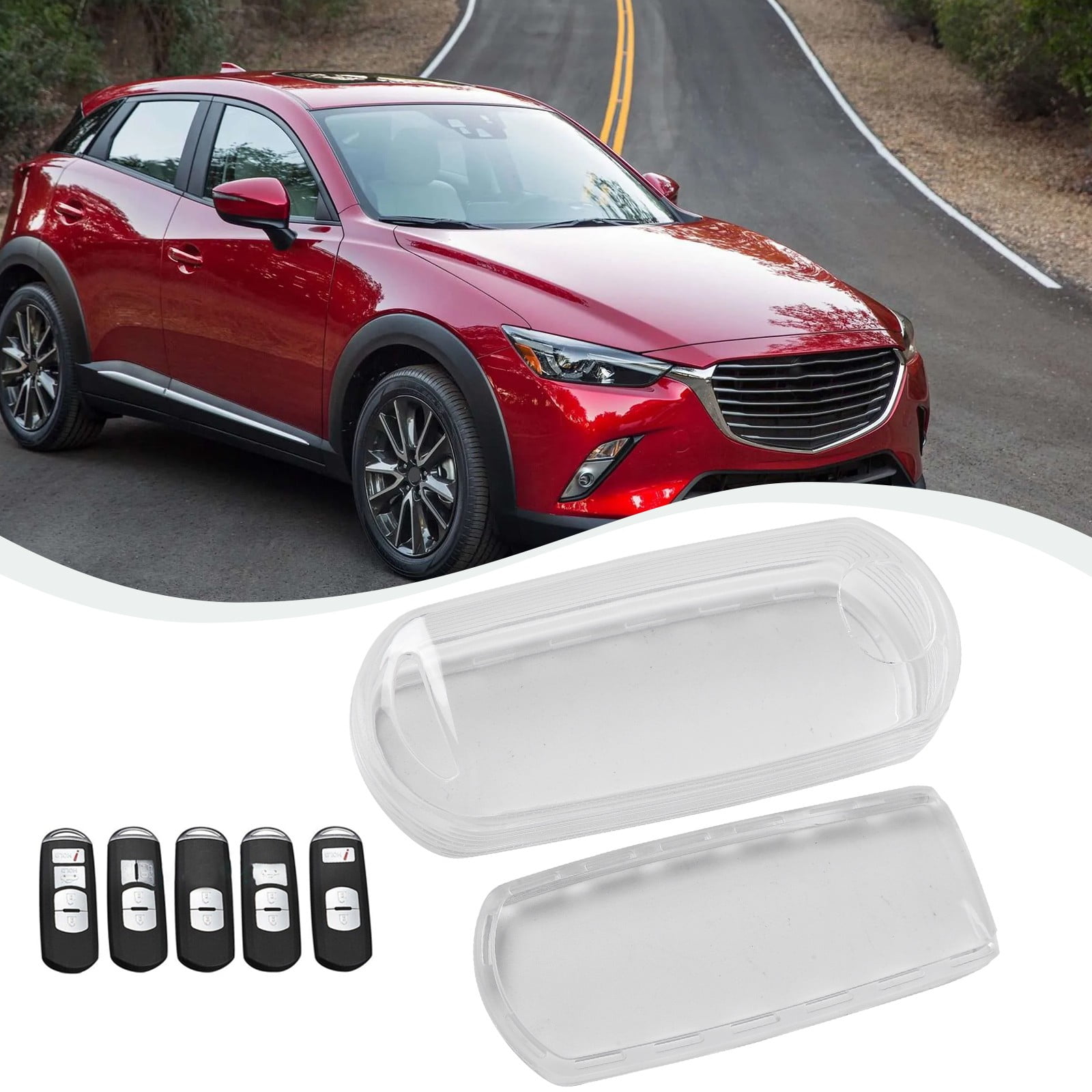Transparent Clear Key Fob Cover Case Holder For Mazda CX-3 CX-5 CX-9 ...