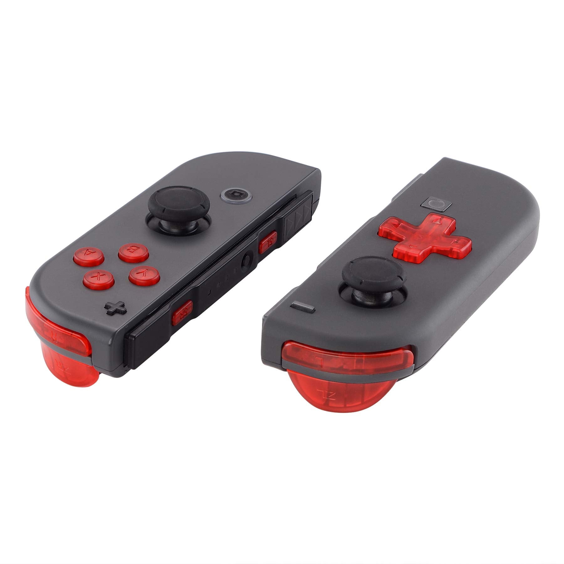 Transparent Clear Red D-pad ABXY Keys SR SL L R ZR ZL Trigger Buttons ...