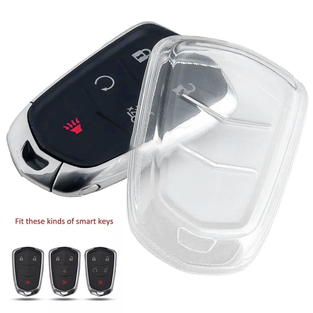 Transparent Clear Smart Car Key Fob Cover Case Holder For Cadillac XT4 ...