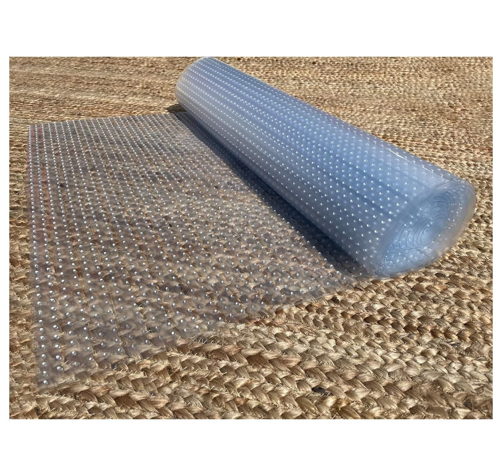 Transparent Clear Vinyl Plastic Premium Deluxe PVC Ribbed Pattern Floor ...