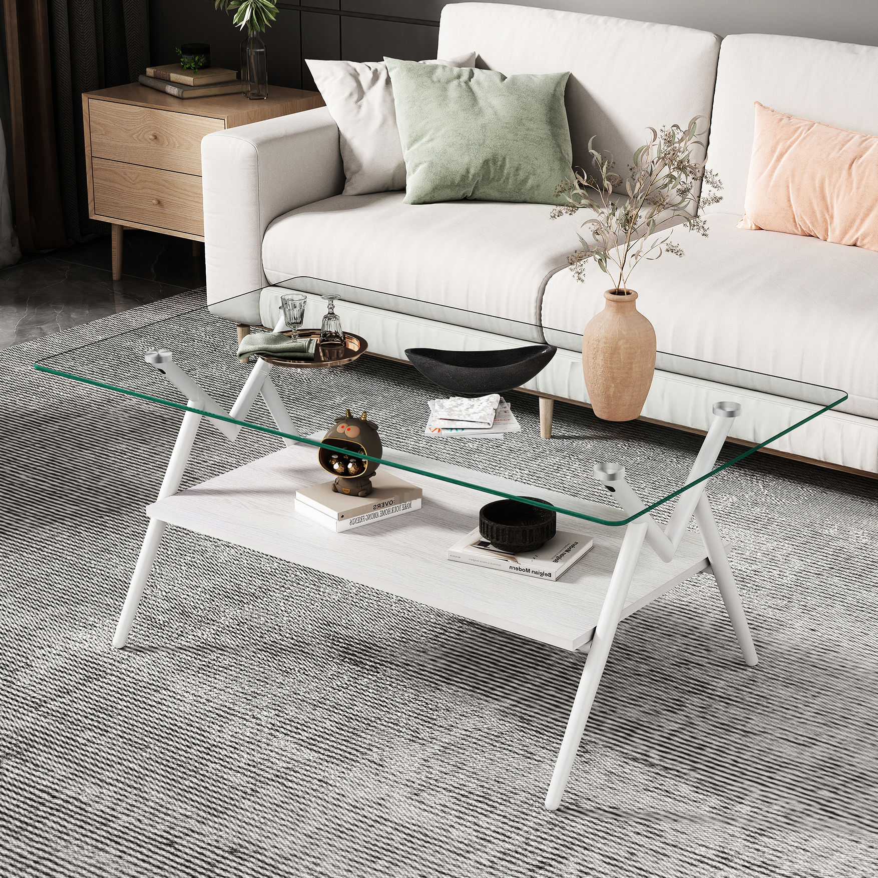 Transparent Coffee Table / Complement Various Interiors / Sturdy ...