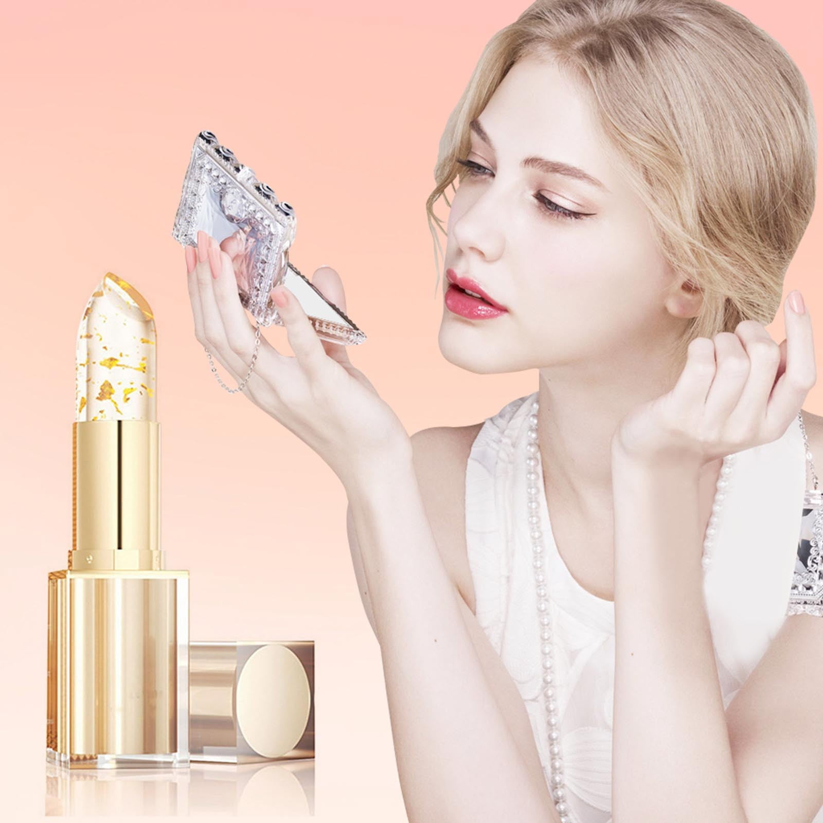 Transparent Color Changing Lipstick, Gold Foil Moisturizing Gloss Lip ...