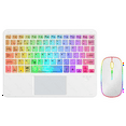 Transparent Colorful Luminous Bluetooth Keyboard 10-Inch Backlit ...