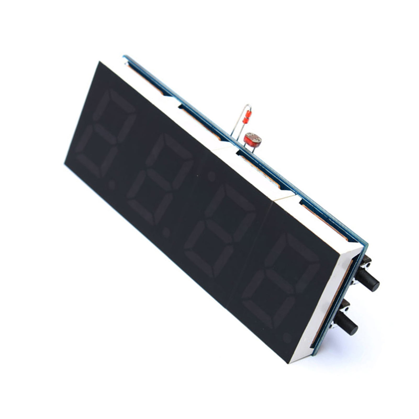 Transparent Compact 4 Digit Digital LED Clock Kit Light Control ...