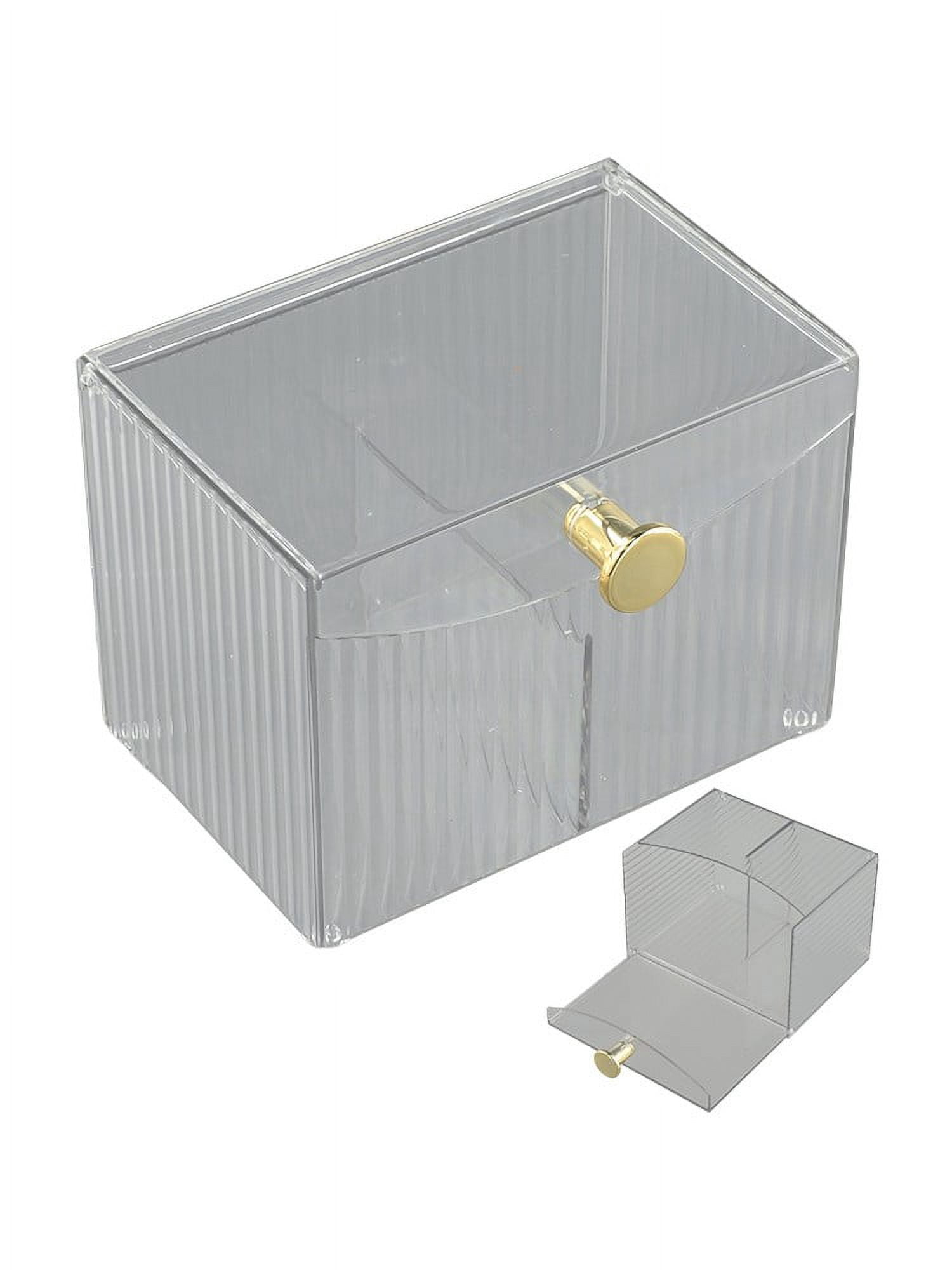 Transparent Cotton Pad Cotton Swab With Lid 2-Compartment Cosmetic ...