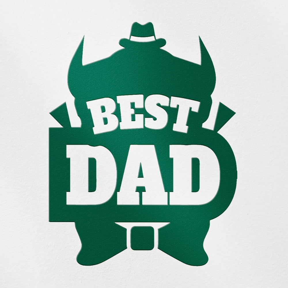 Transparent Decal Stickers Of Best Dad (Green) Premium Waterproof Vinyl ...